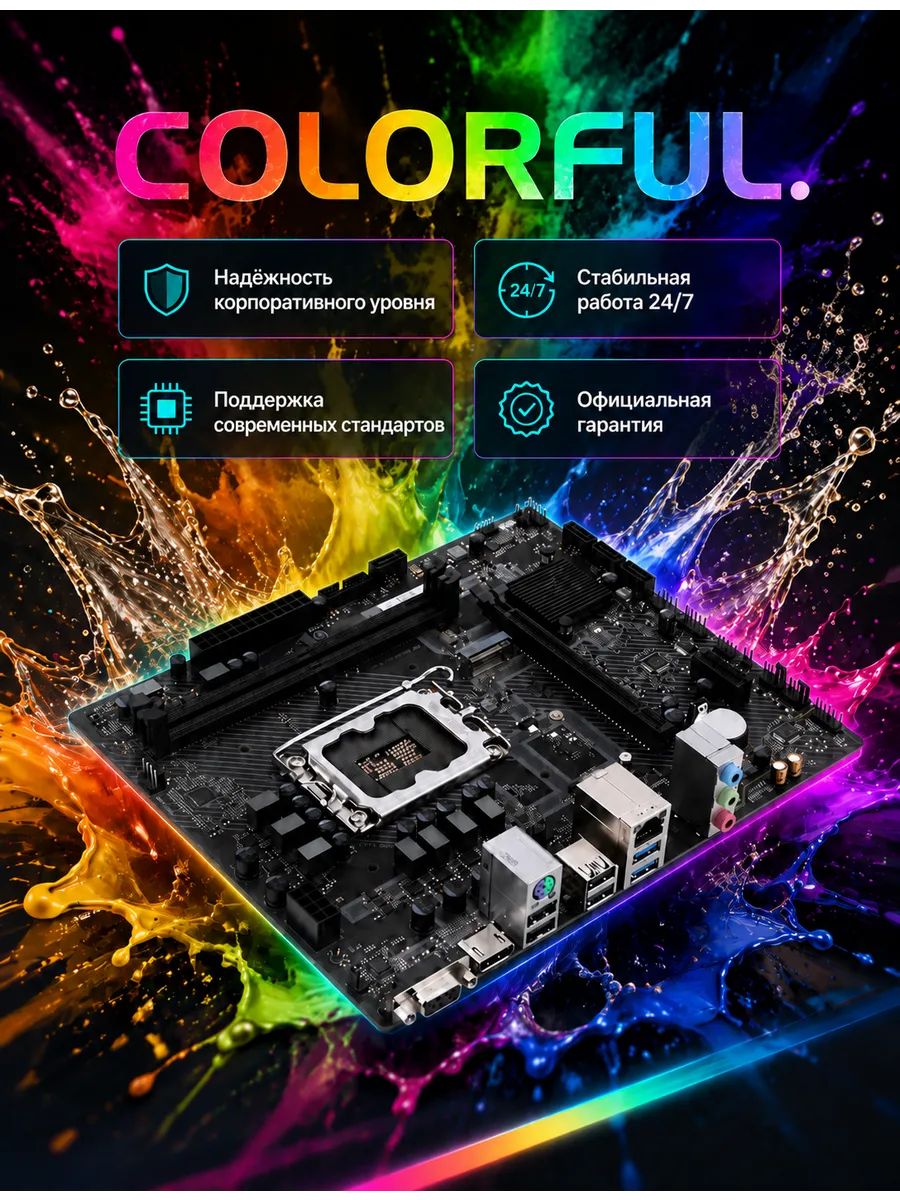 Материнская плата Colorful H610M-E M.2 V20 S1700 MATX