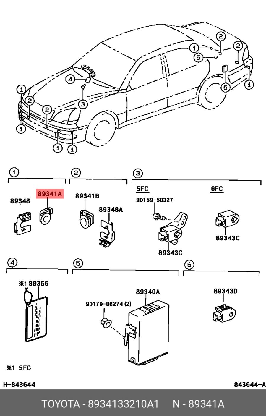 Датчик парковочный org (TOYOTA 8934133210A1)