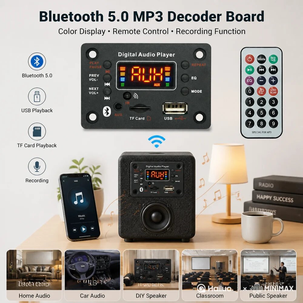 MP3 Декодер Bluetooth 5.0, без усилителя — фото 1