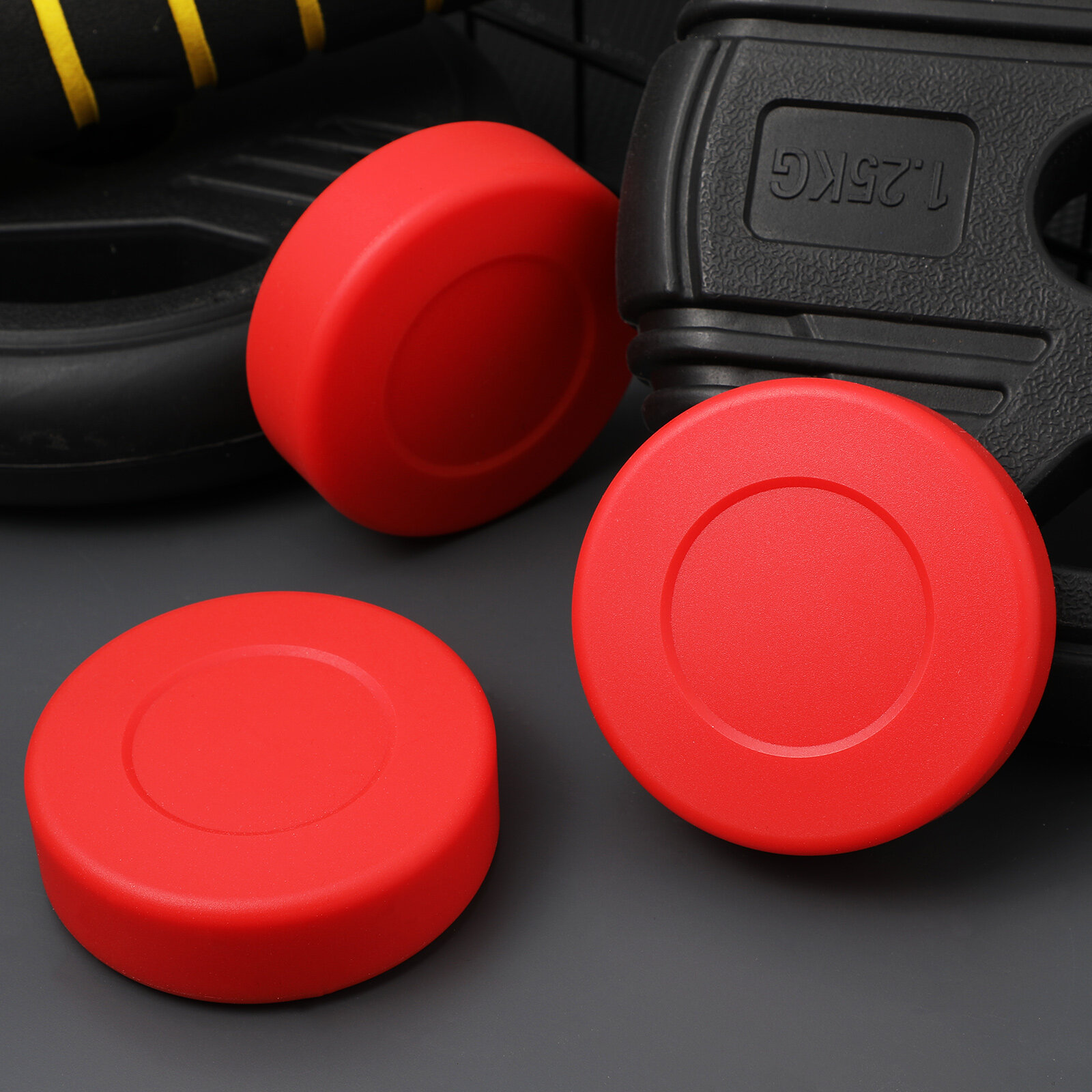 6 Шт Хоккейные Шайбы Из PVC Матовое Исполнение Подходит Для Уличной Хоккея Размер 7 00X2 10X2 10CM