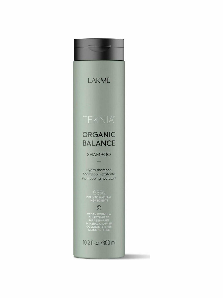 Бессульфатный увлажняющий шампунь Lakme Teknia Organic Balance для всех типов волос, объем 300 мл