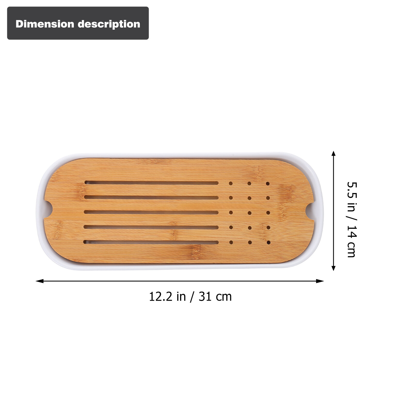 Набор Из 1 Шт Декоративный Поднос Для Чая И Кофе С Отверстиями 30X12X2 5Cm