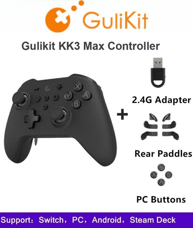 GuliKit KK3 MAX Контроллер NS39 King Kong 3 Gamepad с джойстиками и триггерами с эффектом Холла для Windows Nintendo Switch Android iOS