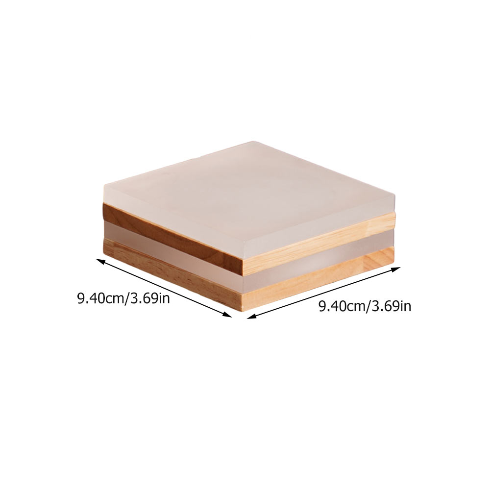Подставка Для Бонсай С Подсветкой Из Дерева И Акрила Размер 9.4X9.4X3.5Cm