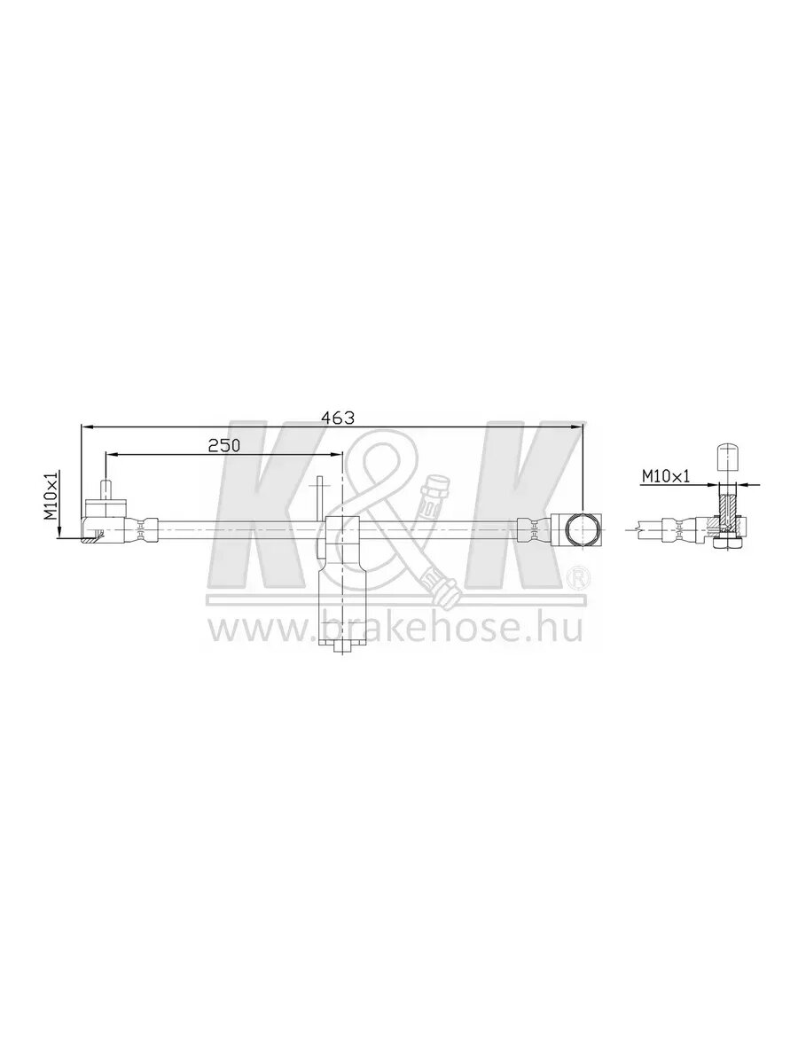 Тормозной шланг Ford Transit 2.4 TDE K&K