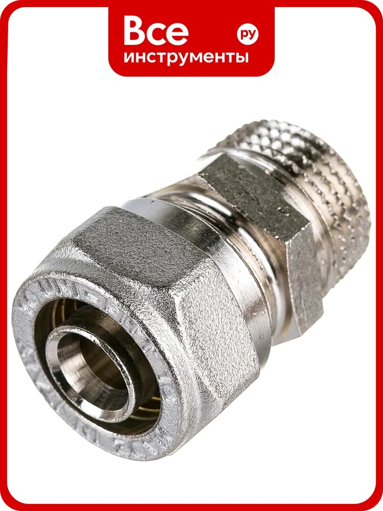 Обжимная муфта - Н 16х1/2 никелированная Uni-Fitt 662N6200