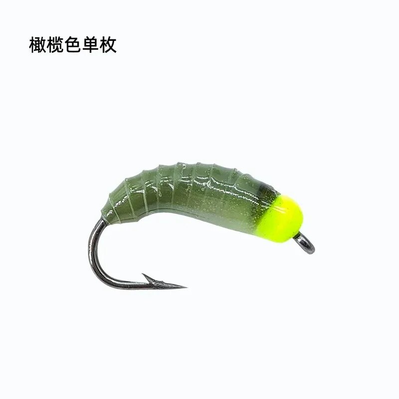 Светящиеся вольфрамовые нимфы для рыбалки Pesca Зеленый, 8, Olive