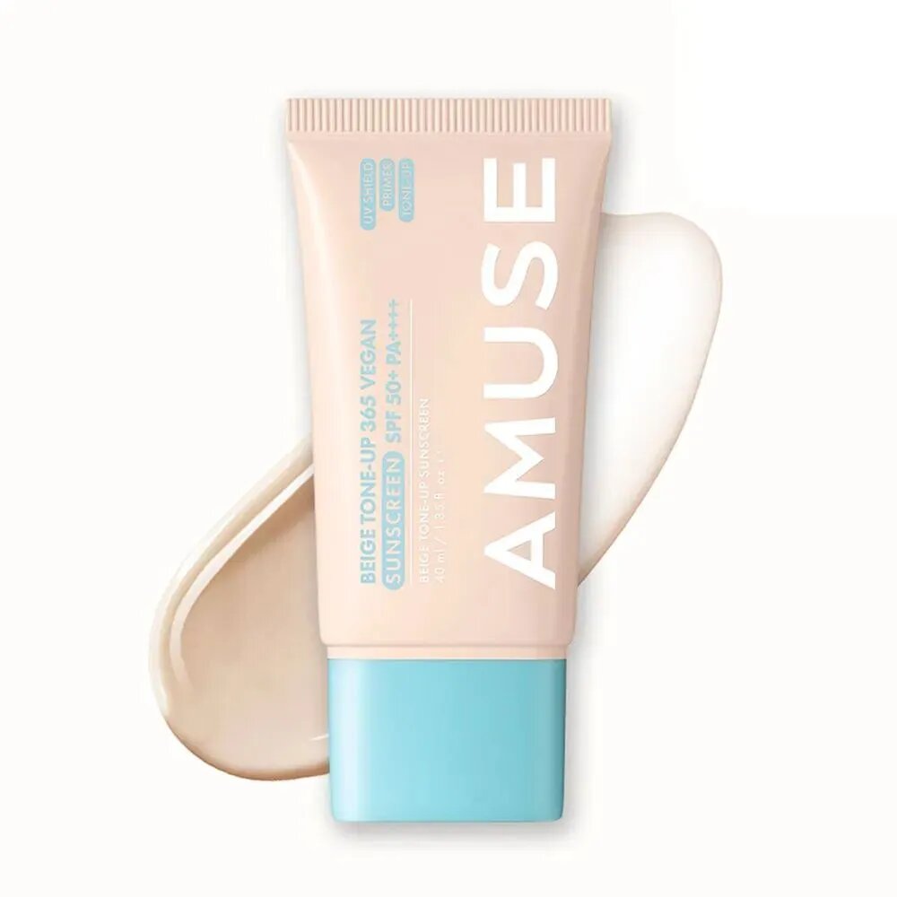 AMUSE Cолнцезащитный nонизирующий крем Beige tone-up 365 Vegan Sunscreen 40мл