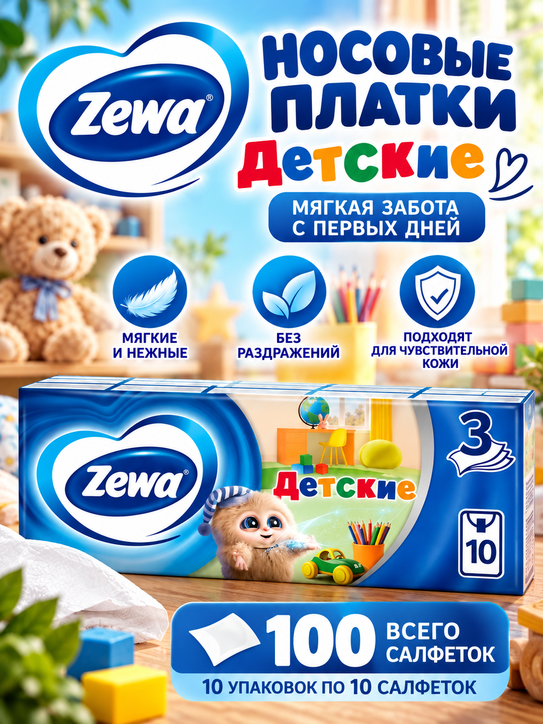 Носовой платок Zewa