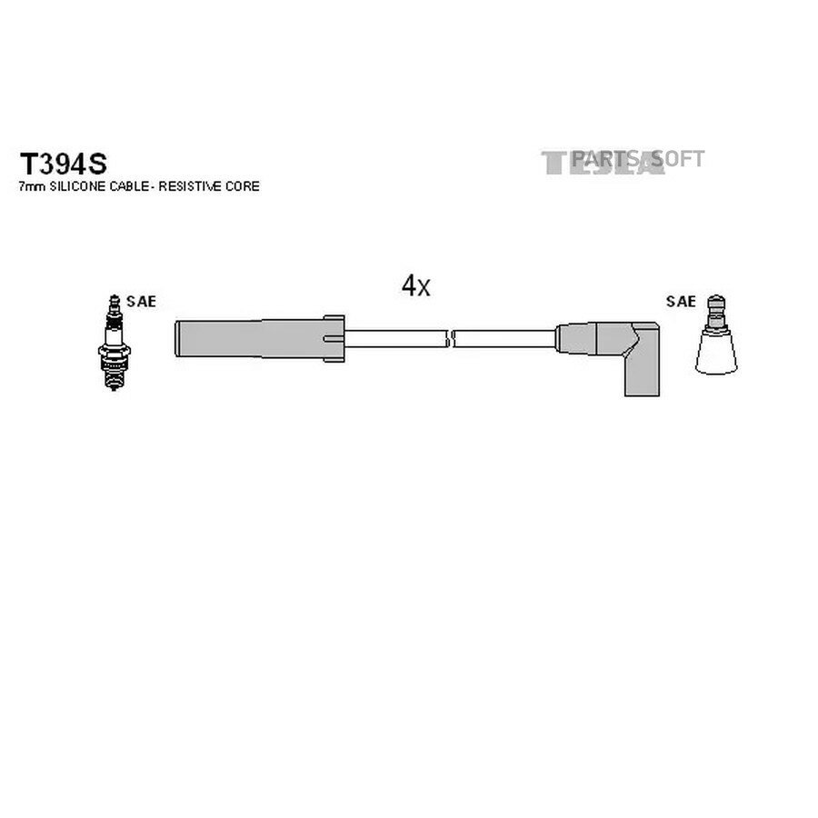 TESLA T394S комплект проводов высоковольтных!\ ВАЗ 2121/21213/21214/2131/NIVA 86
