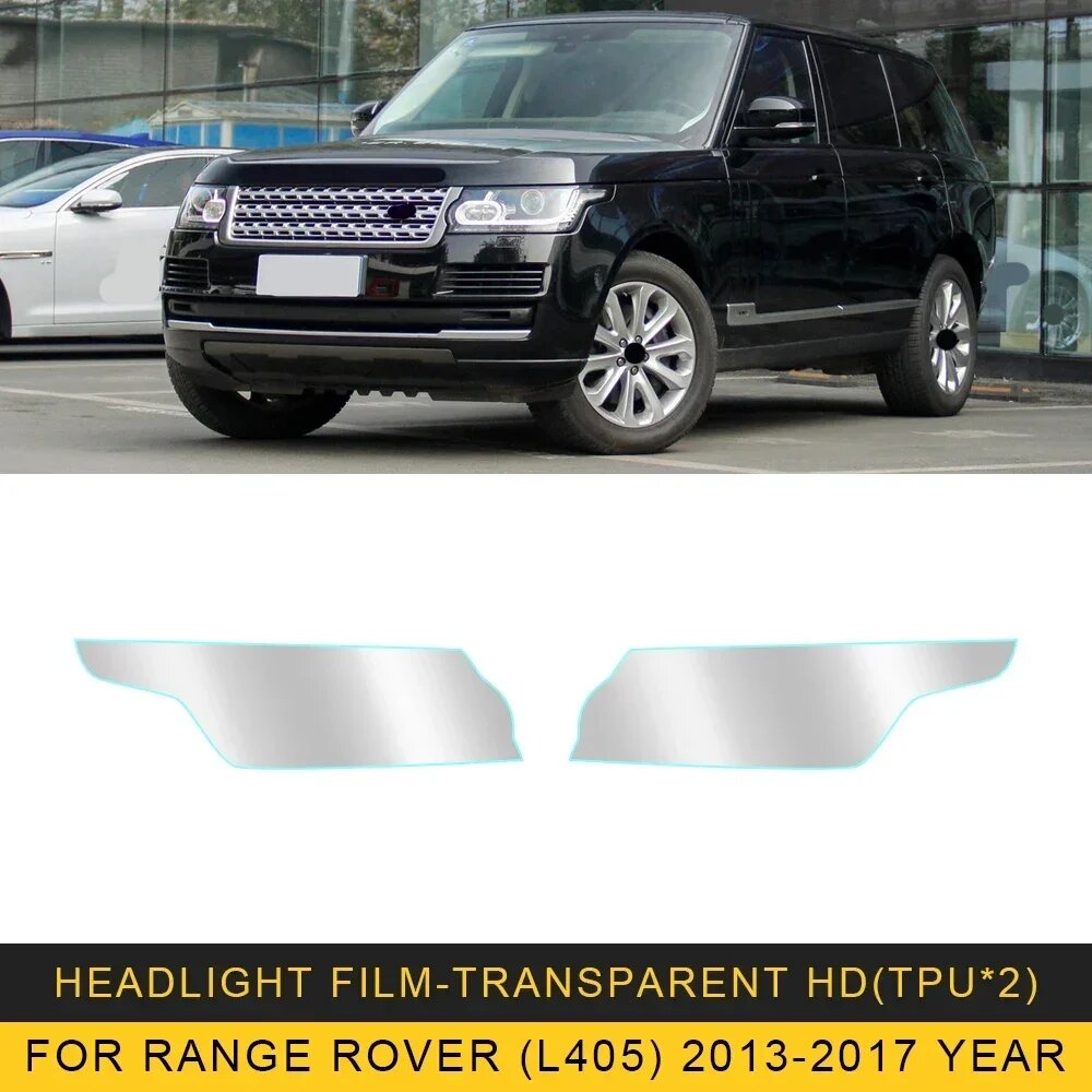 Для Range Rover L405 2013-2021 автомобильная фара, черная защитная пленка, защитная прозрачная виниловая наклейка из ТПУ, аксессуар