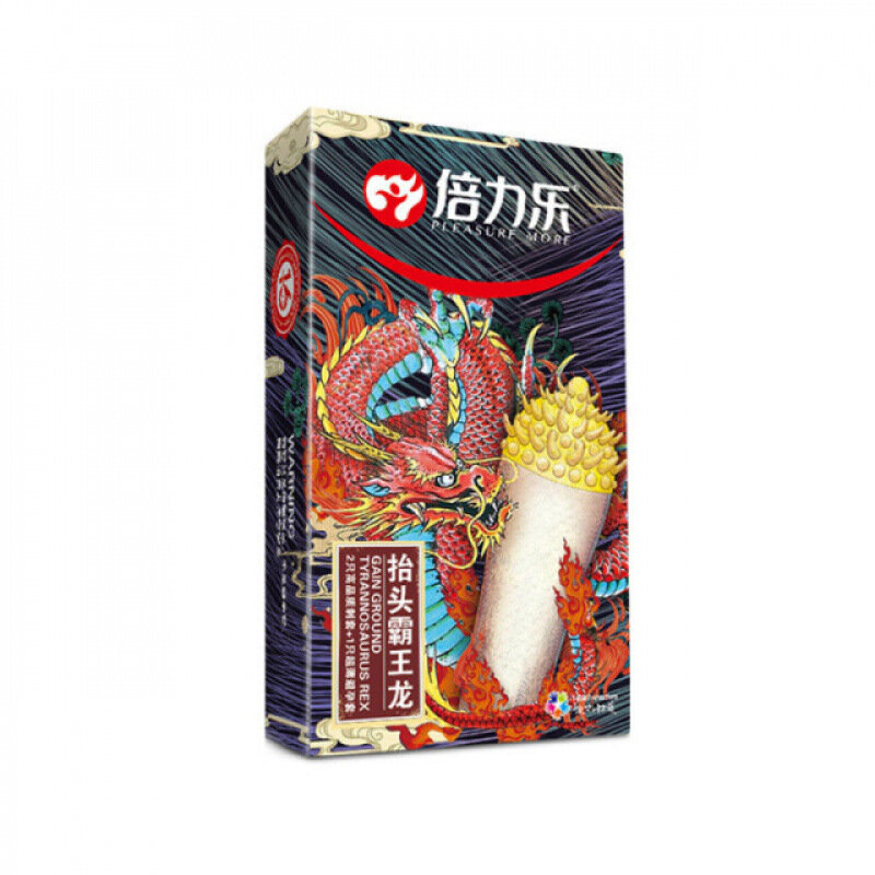 Кондомы Bilele G Point Dive Dragon, 4 года срок годности, натуральный латекс Размер：Bilele Upright King Dragon