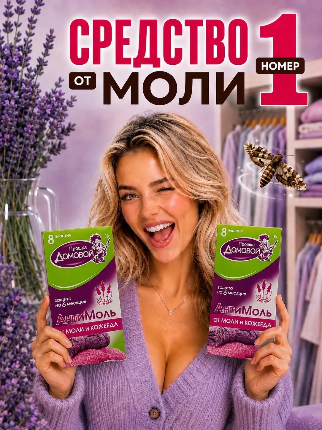 Средство от моли, Легендарная Антимоль с приятным запахом в шкаф