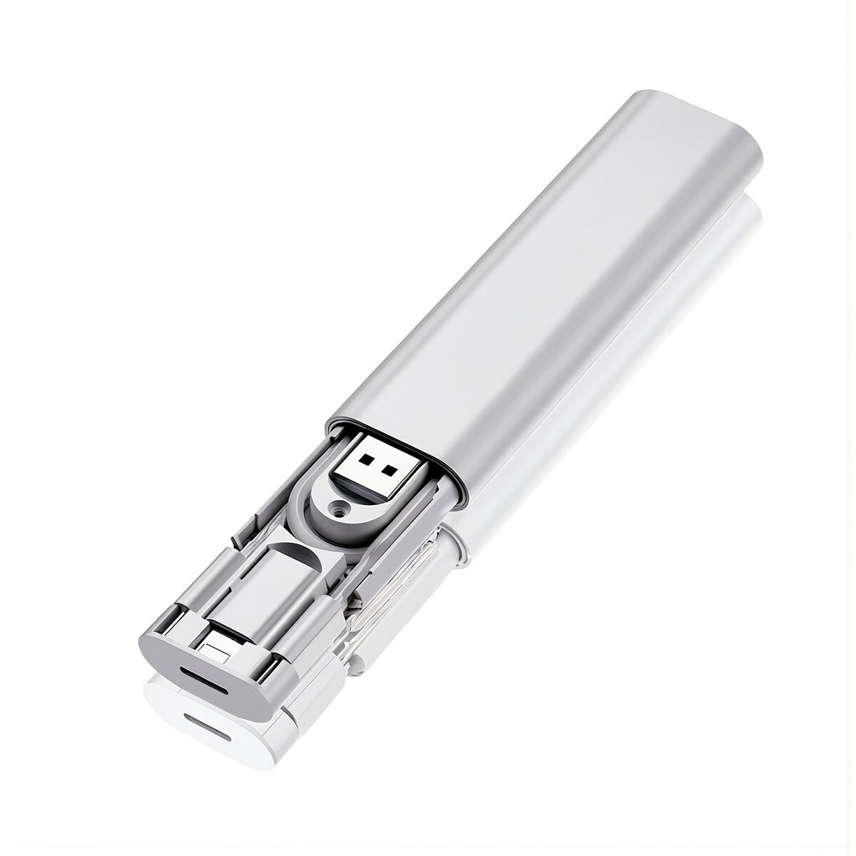 Многофункциональный чехол для кабеля 60W зарядка USB Type-C кабель с тремя переходниками штифт для извлечения сим карты держатель карт черный