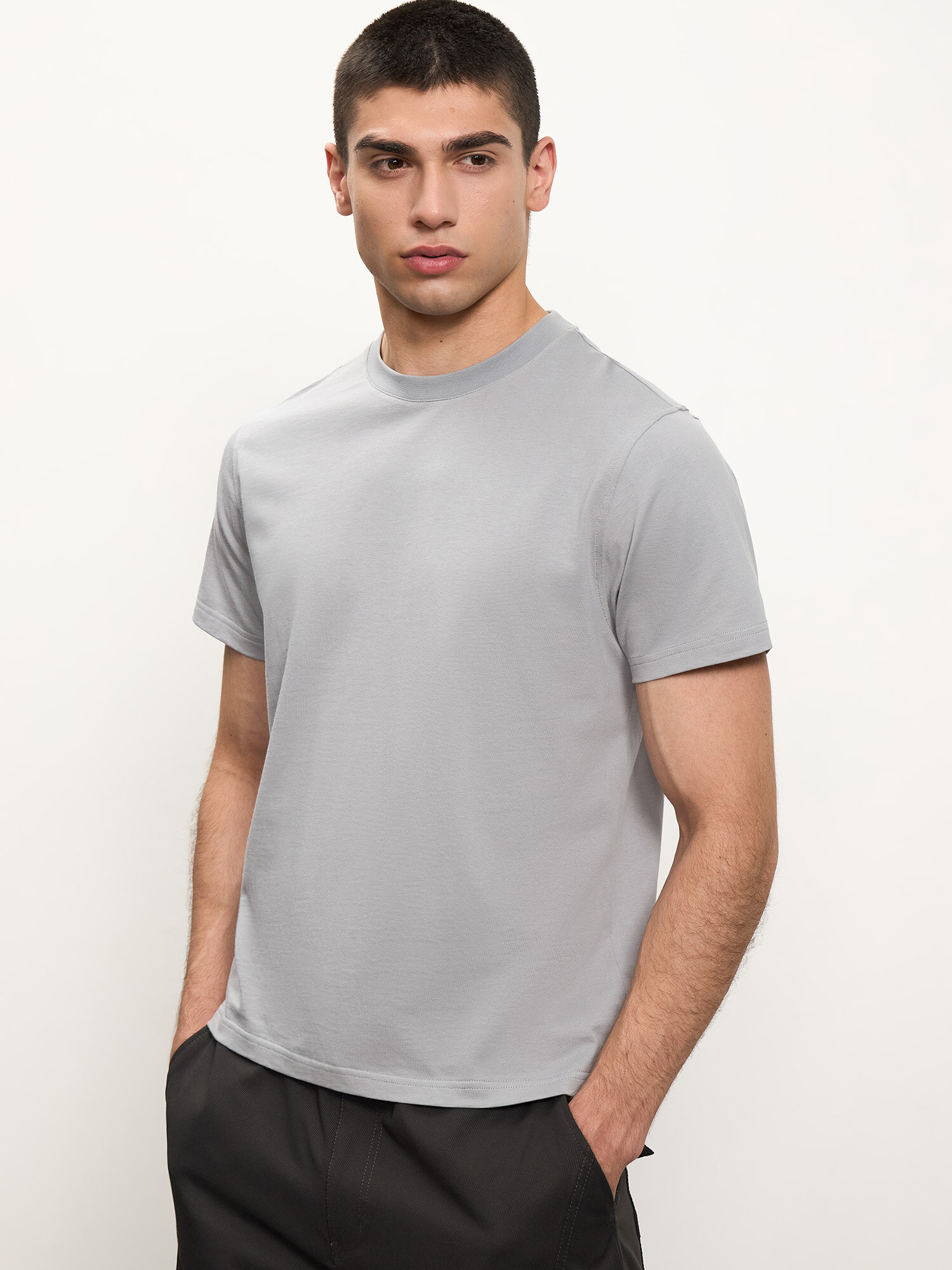 Футболка STREETBEAT Regular Basic Jersey Tee, размер XL, серый