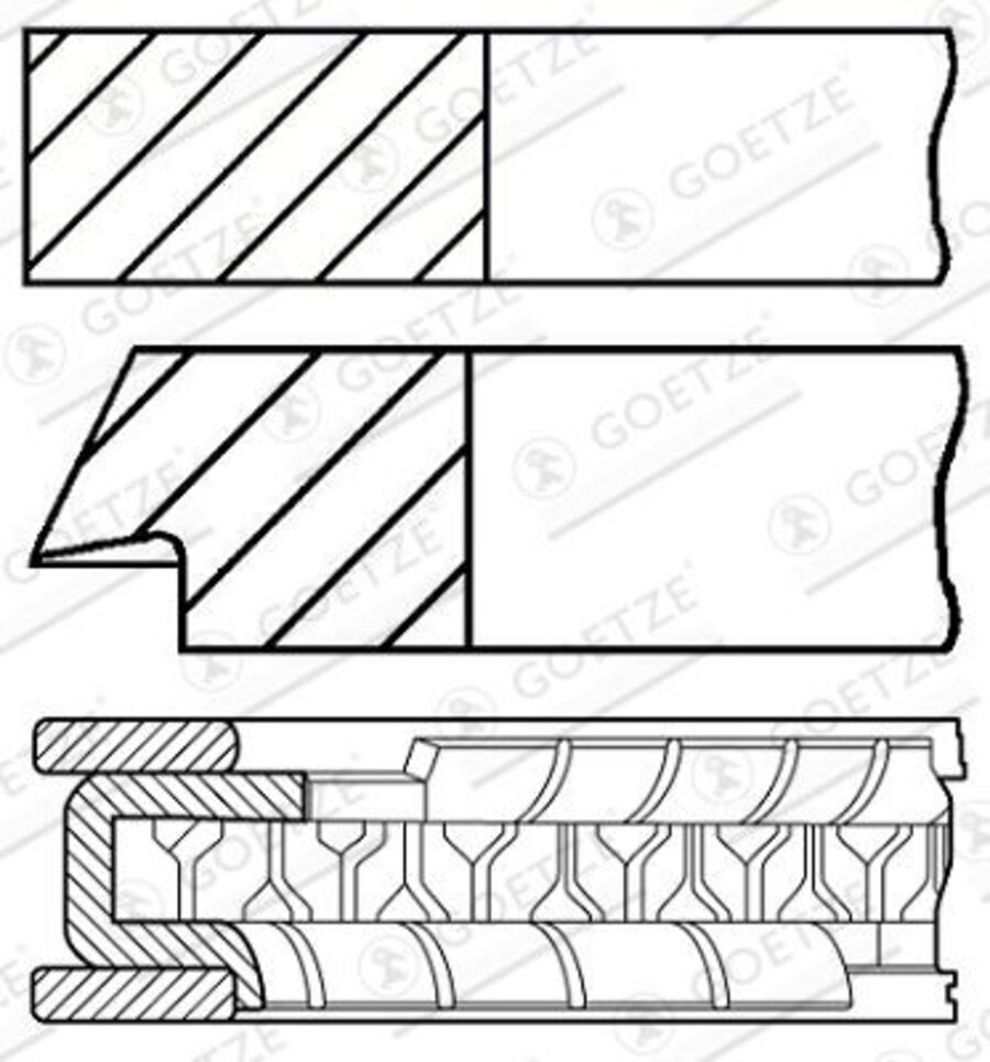 Кольца Toyota 1Az-Fe 86.00Mm (GOETZE 08-439900-00)