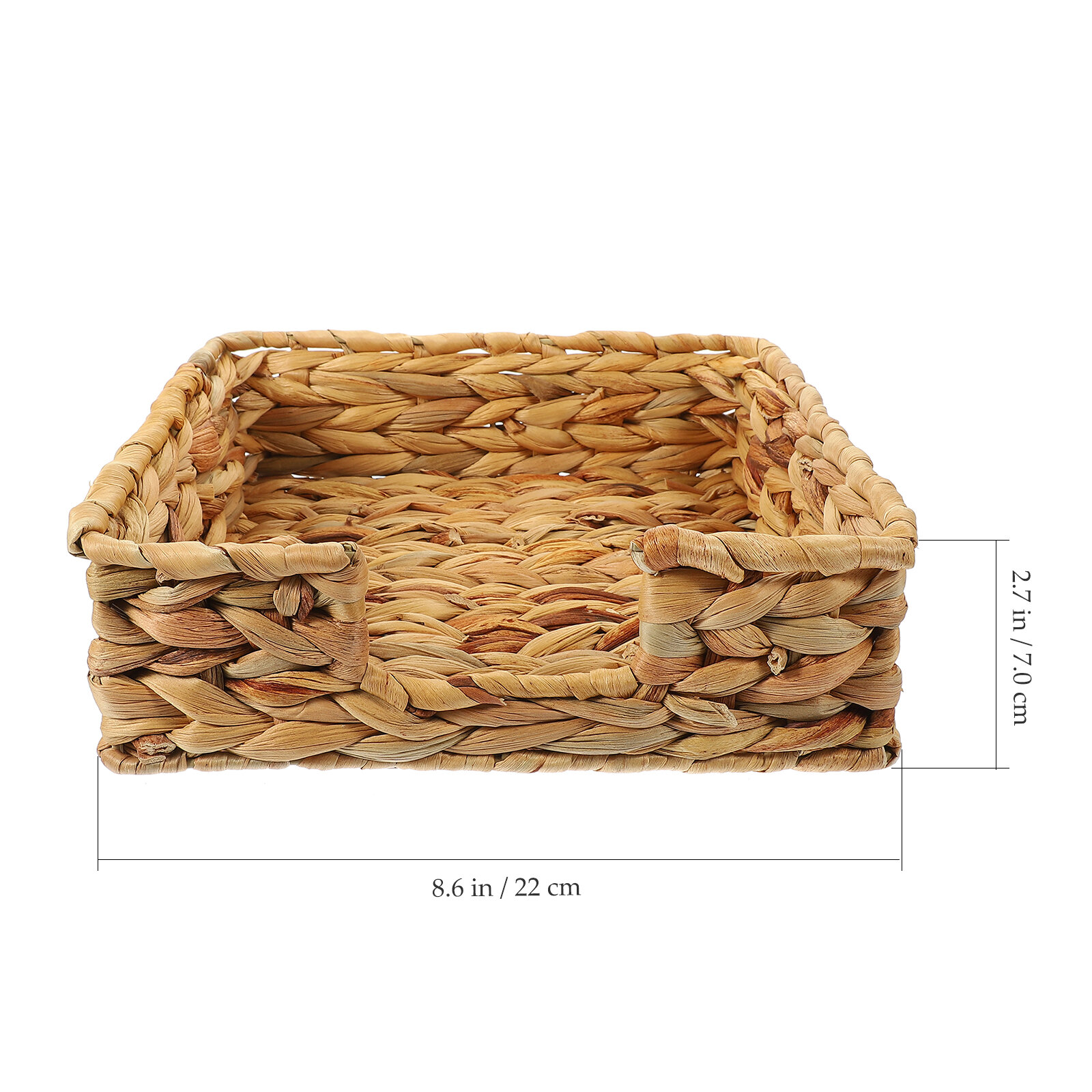 Корзина Для Хранения Из Соломки Цвет Light Brown Размер 22X7Cm
