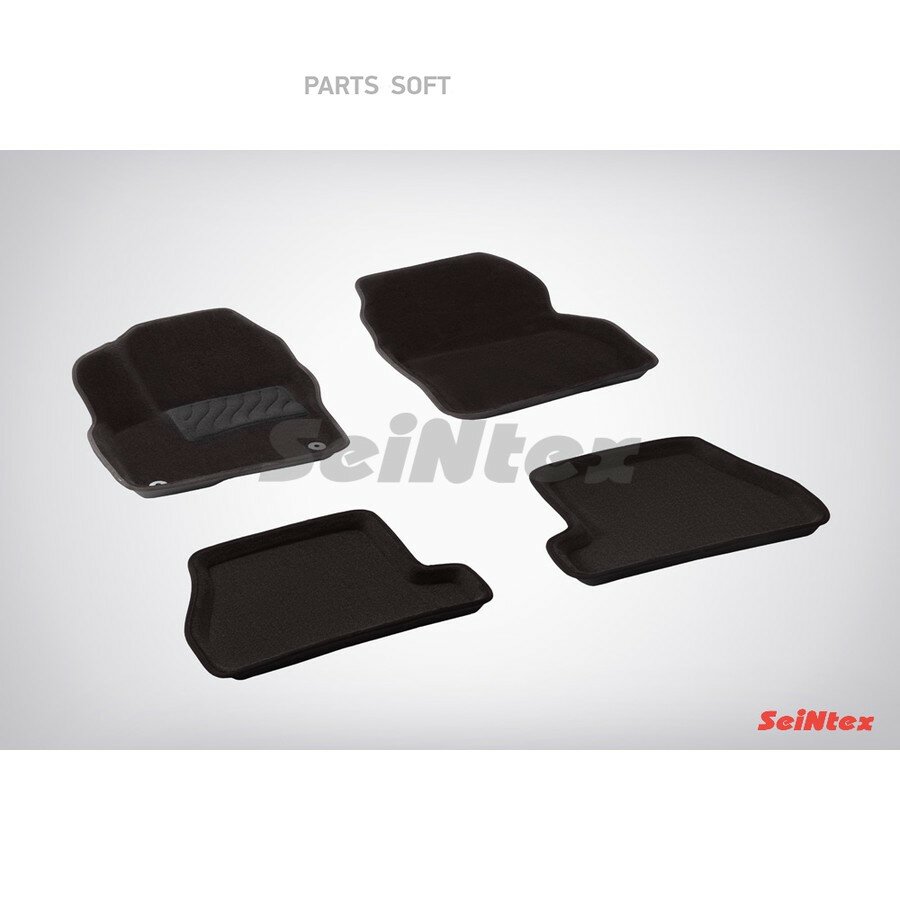 Коврик салона FORD Focus 3 (11-15) 3D 3-х слойная конструкция черный (4 предм.) SEINTEX от официального дистрибьютора, SEINTEX, артикул 83437