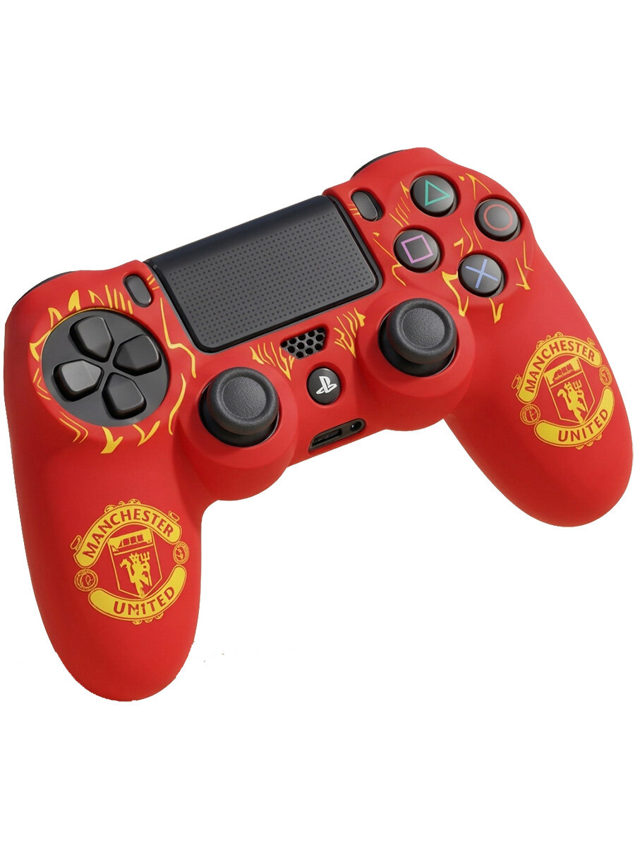 Силиконовый чехол для геймпада Dualshock 4 PS4 (Manchester United)