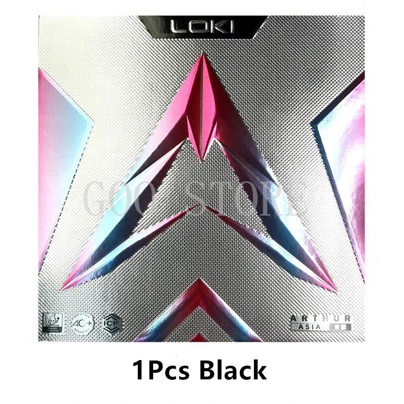 LOKI Arthur ASIA Профессиональная углеродная резина для настольного тенниса Черный, 1Pcs Black