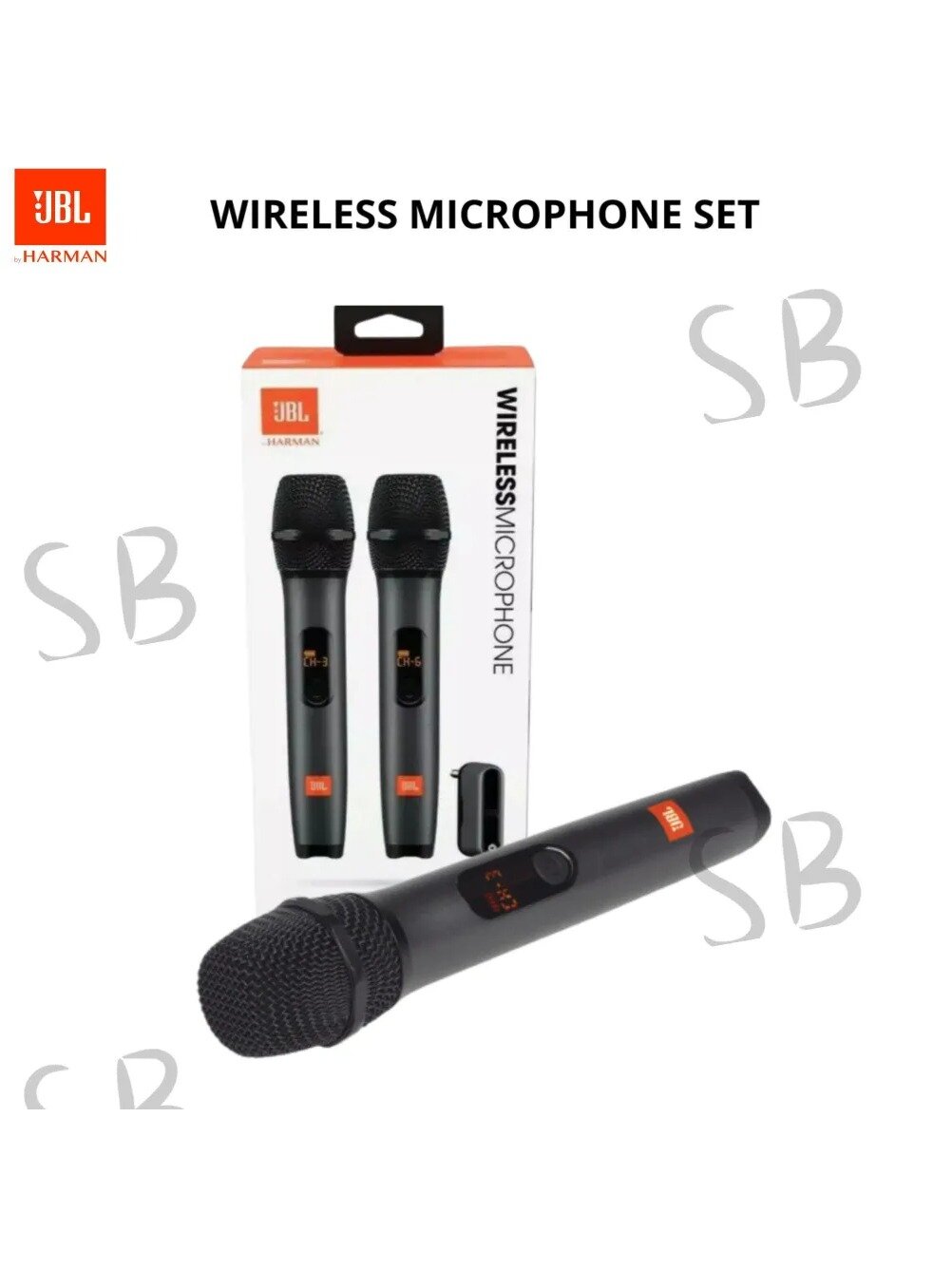 Беспроводной набор микрофонов JBL Wireless Microphone Set, 2 шт, черный