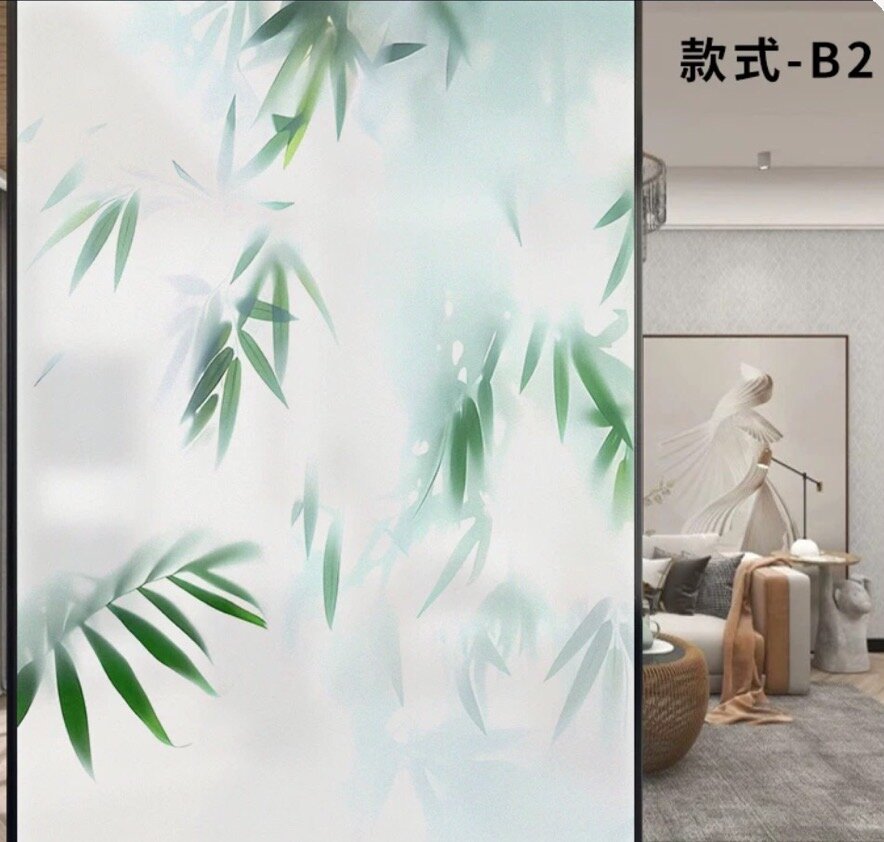 Статичная зелёная ПВХ пленка для окон, B2, 60X120cm WXH зелёный, матовый