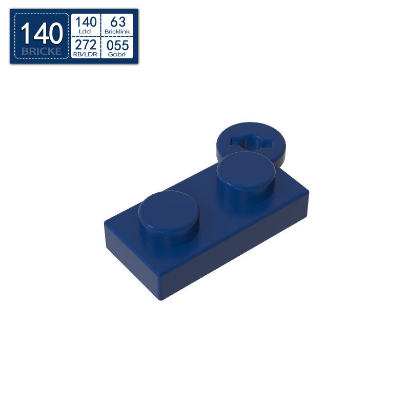 BRICKE 1x2 Петля Правая Блоки Совместимые LEGO 19953 2430 73983 Королевский Синий 0.5кг Примерно 1234 шт