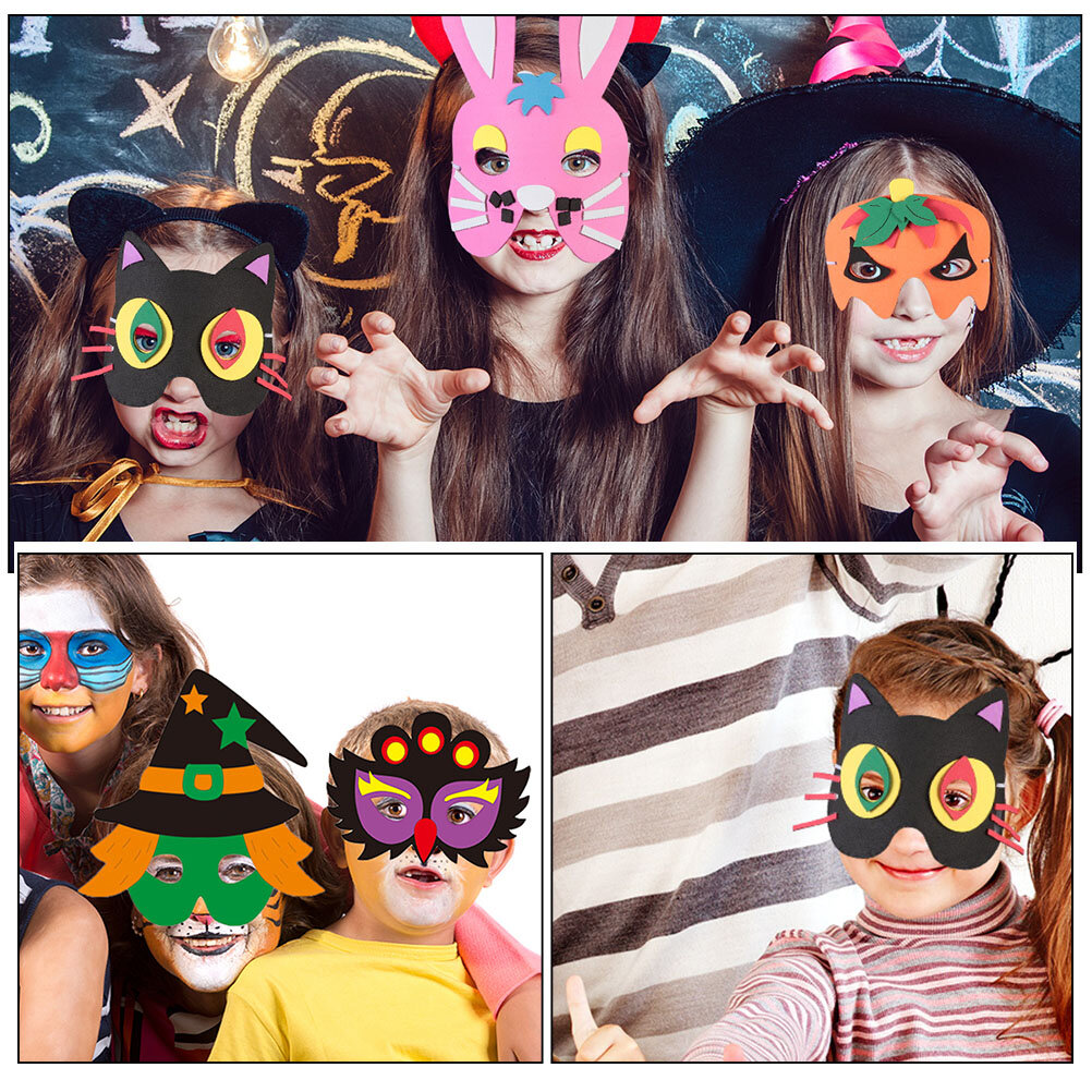 8 Наборов Масок Для Лица Одуванчик Halloween Маски Для Декора И Косплей Масок Для Ребят M Размер