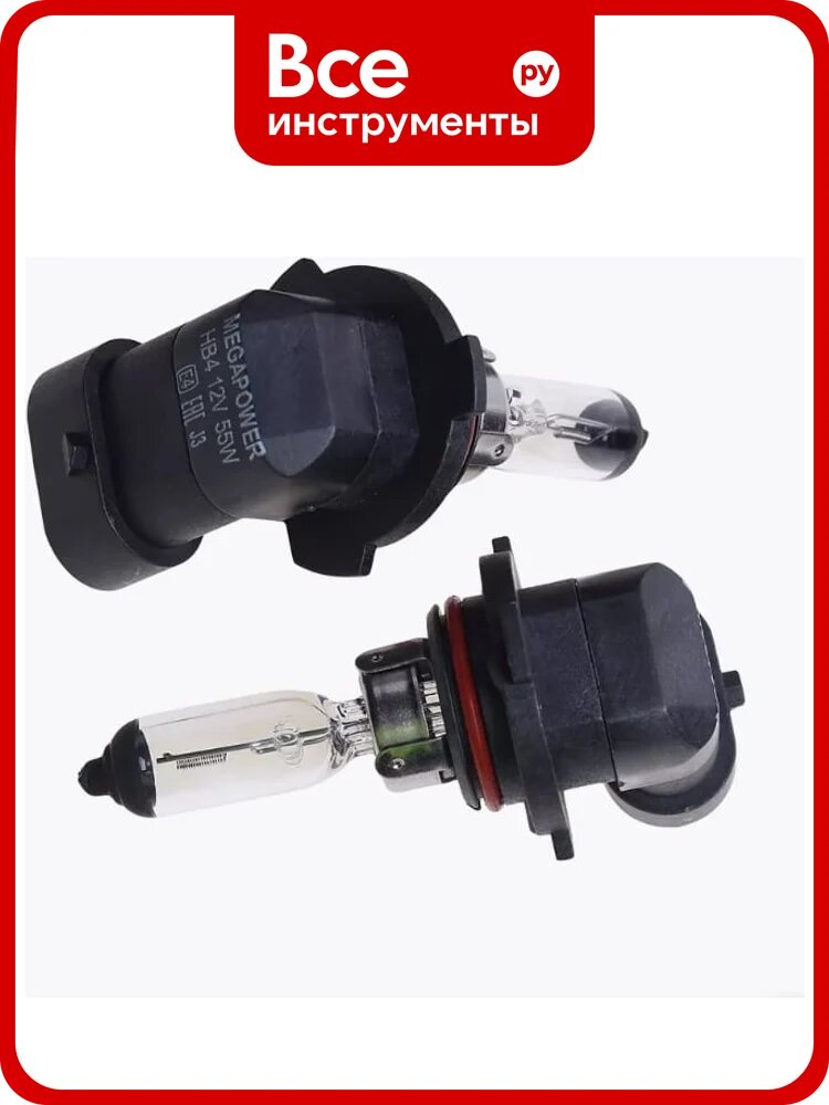Автолампа Megapower HB4/9006 55 P22d STANDART бокс, 2шт 12V M-37033043