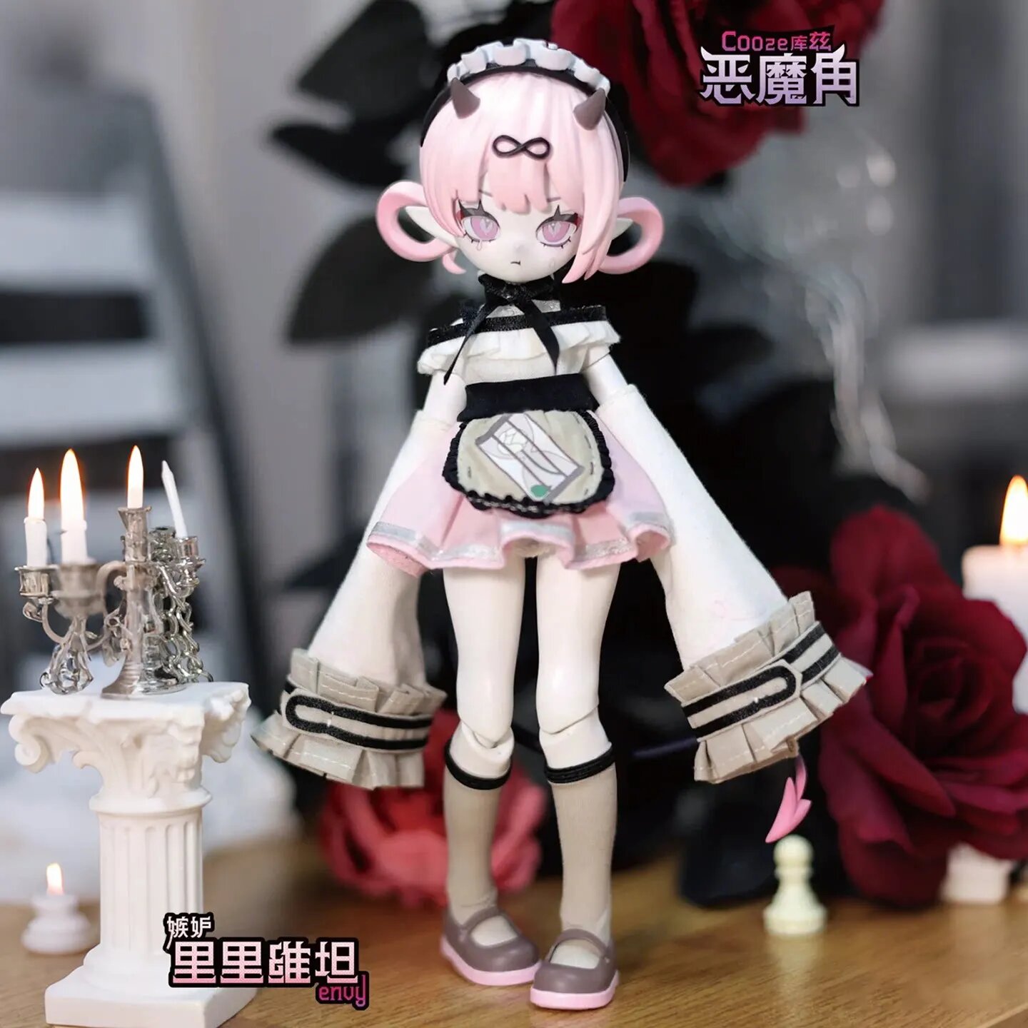 Luo Jiujiu Devil Horn BJD Кукла 1/8 Розовый, Confirm A