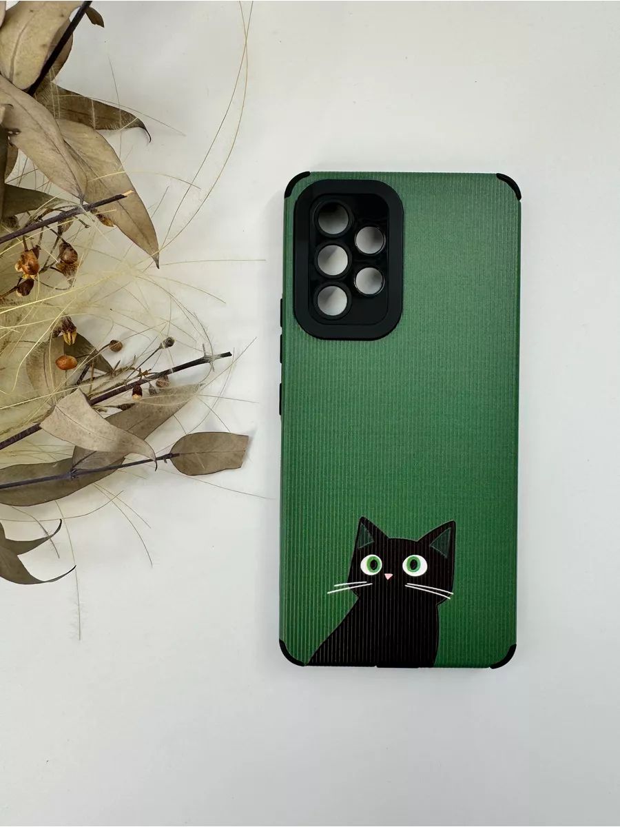 Чехол-Накладка для смартфона Samsung Galaxy A52, материал силикон, цвет зеленый