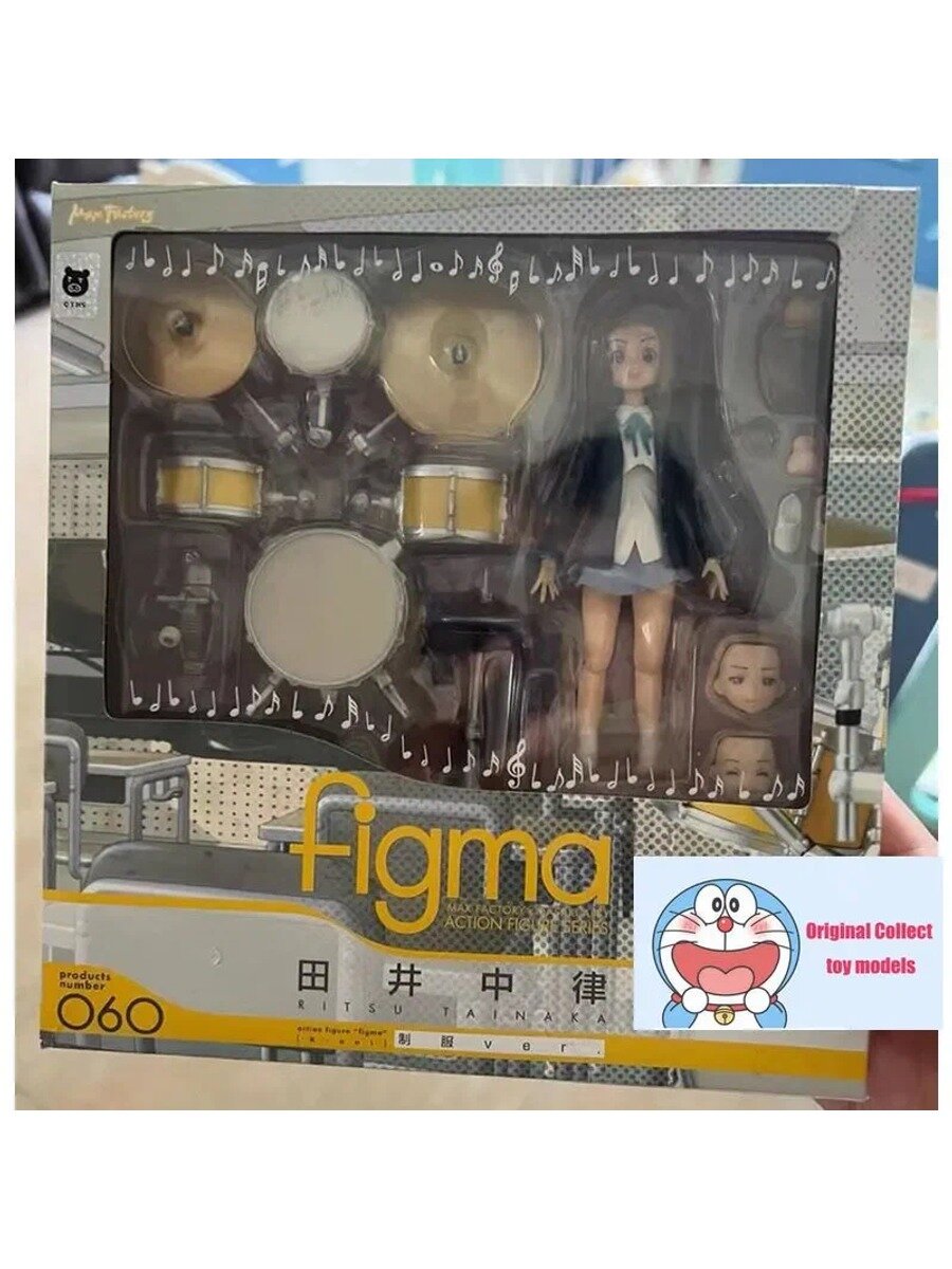 Коллекционная фигурка Max Factory Figma 060 Tainaka Ritsu из аниме, высота 14 см, ПВХ