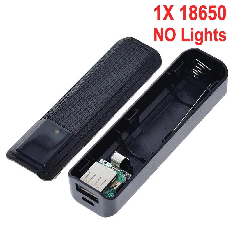 TZT DIY Power Bank чехол для телефона 2x18650 1PCS, 1X 18650 NO Lights