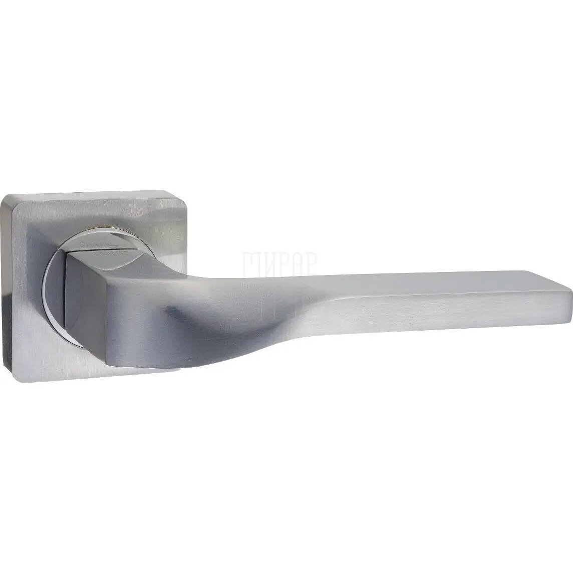 Дверные ручки Renz (Ренц) "Эннио" INDH 98-02 на квадратной розетке матовый никель
