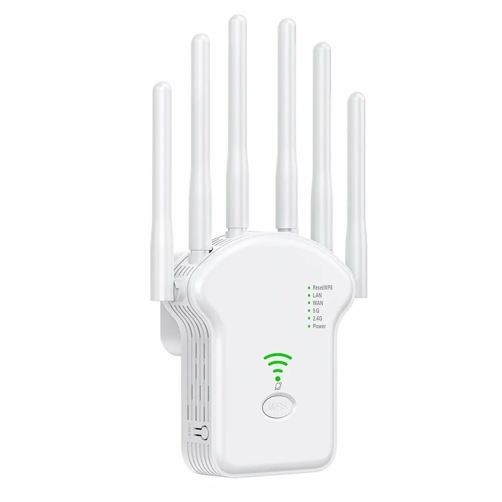Wi-Fi-репитер U13 двухдиапазонный (2,4/5,8 ГГц), 1200 Мбит/с, белый