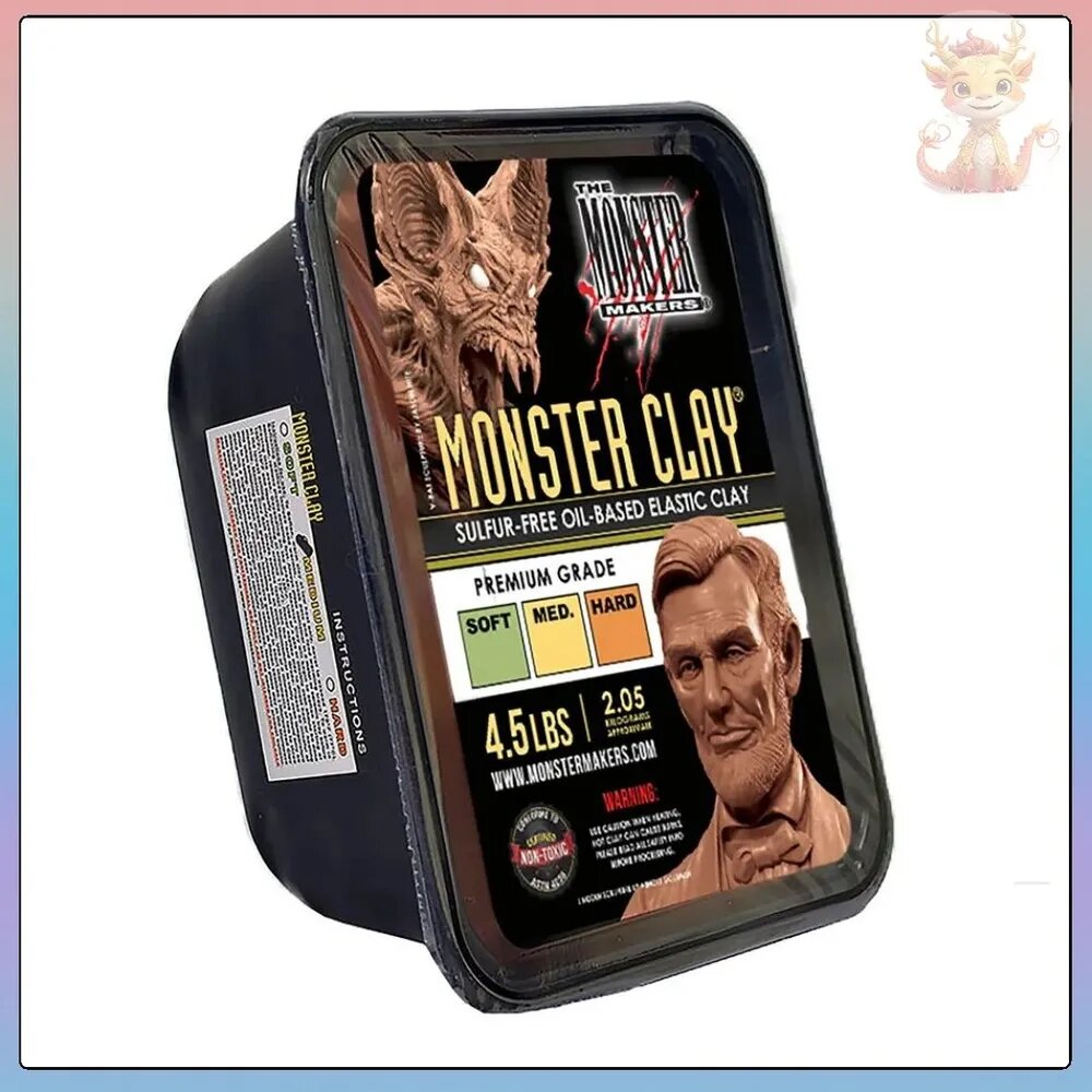 Monster Clay Скульптурный пластилин 4.5lbs Premium Grade Для моделирования и скульптуры