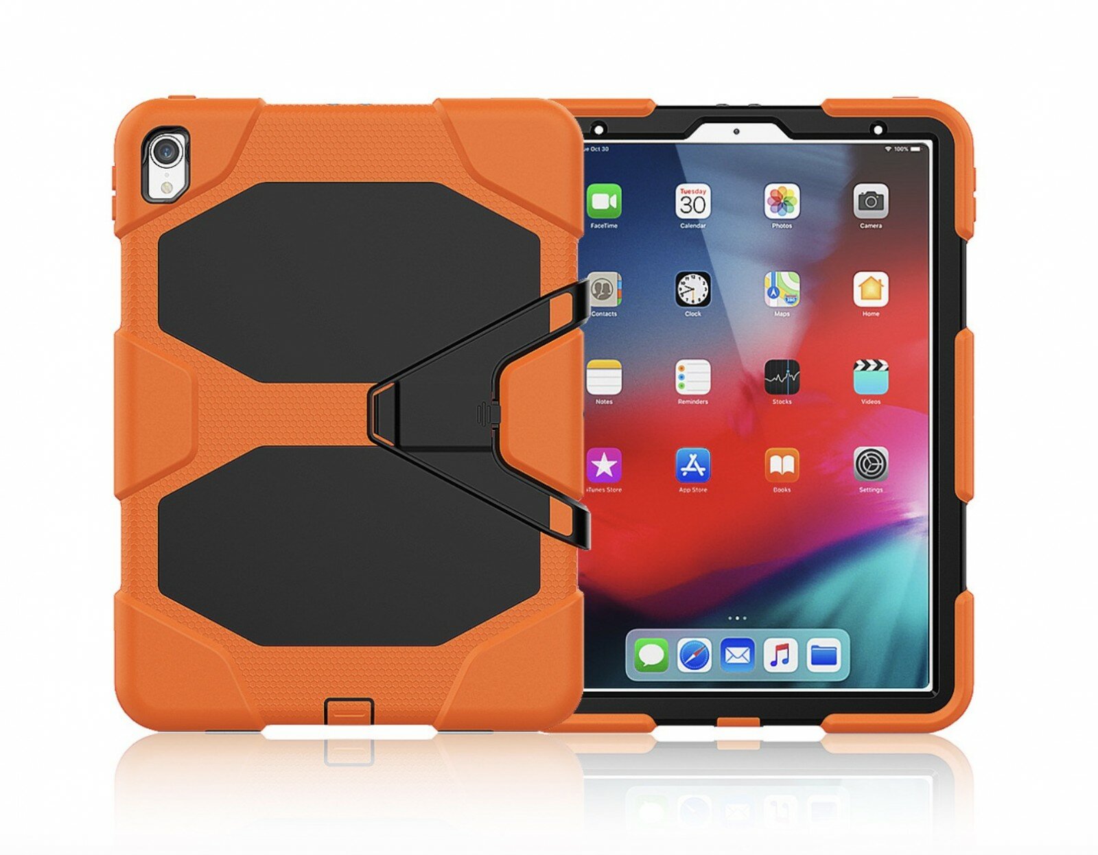 Чехол-бампер MyPads для Apple iPad Pro 12.9 2017/2015 с усиленной противоударной защитой, оранжевый
