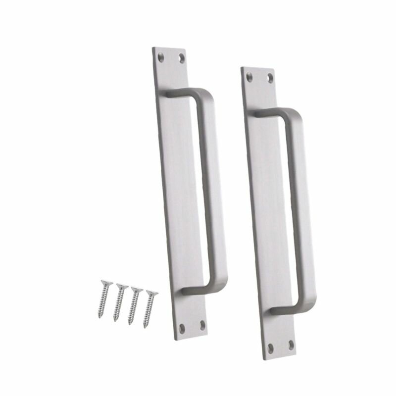 Широкая версия без перфорации для поверхностного монтажа с перфорированной дверной ручкой двойного назначения (без клея хранения) -серебристая модель