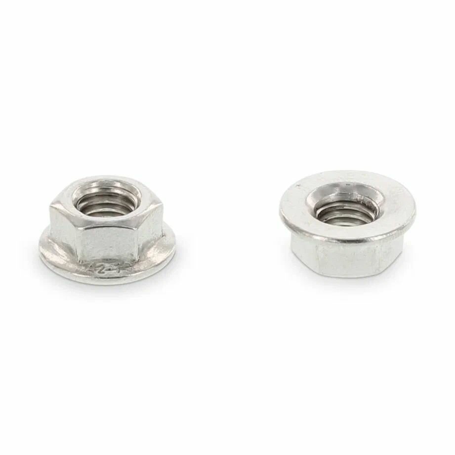 Гайка нержавеющая с фланцем, М5, DIN 6923, А2, с зазубринами шестигранная 50 шт