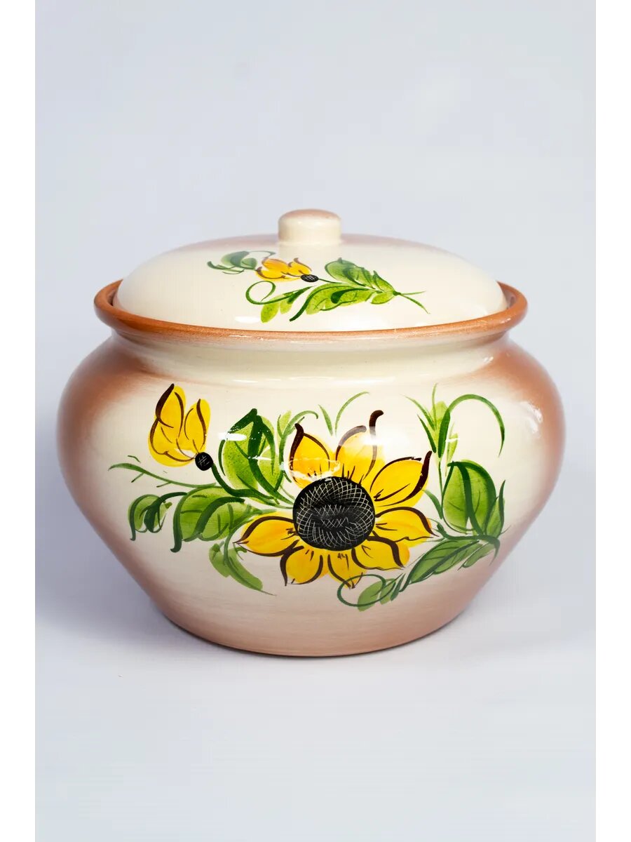 Жаровня 5 л, красная глина