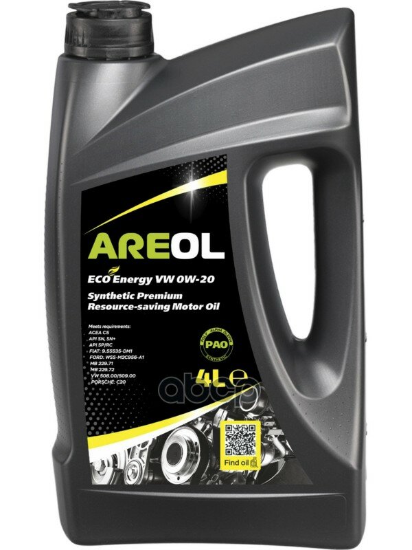 AREOL Масло моторное AREOL ECO Energy VW 0W-20 4л