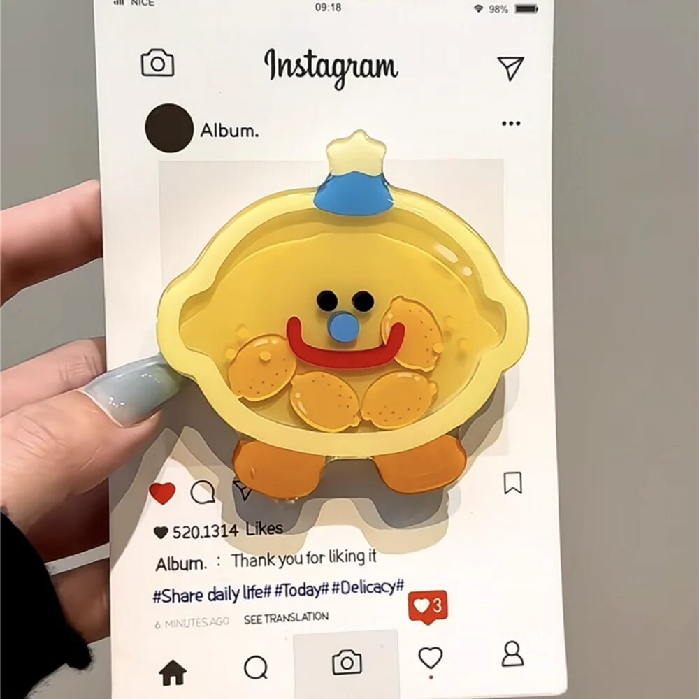 Забавный мультяшный зыбучий песок Shake Lemon GripTok Grip Tok кронштейн для iPhone 15 16, универсальный держатель для телефона, подставка для телефона