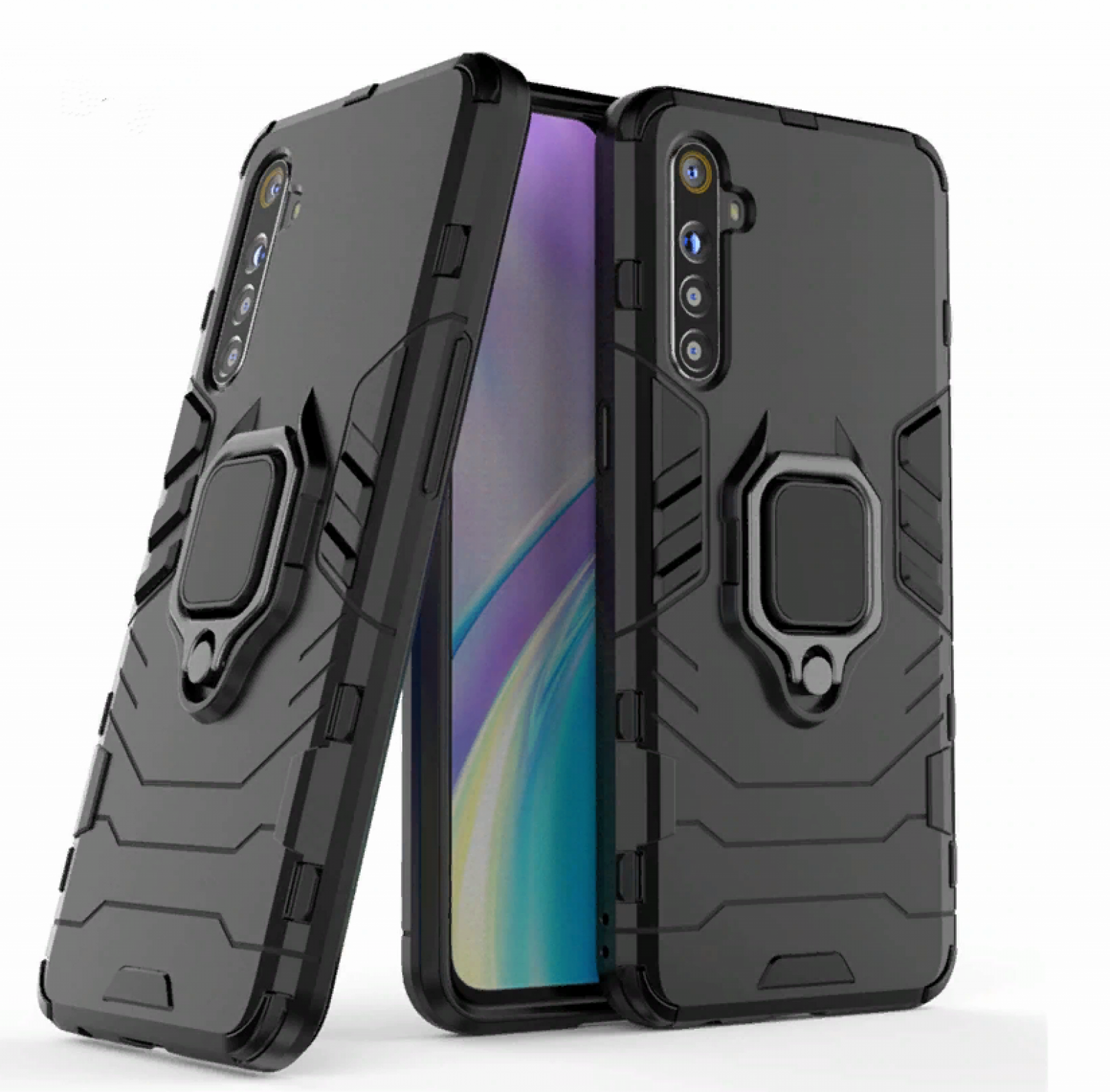 Чехол-бампер MyPads для Oppo Realme 6 Pro противоударный усиленный черный