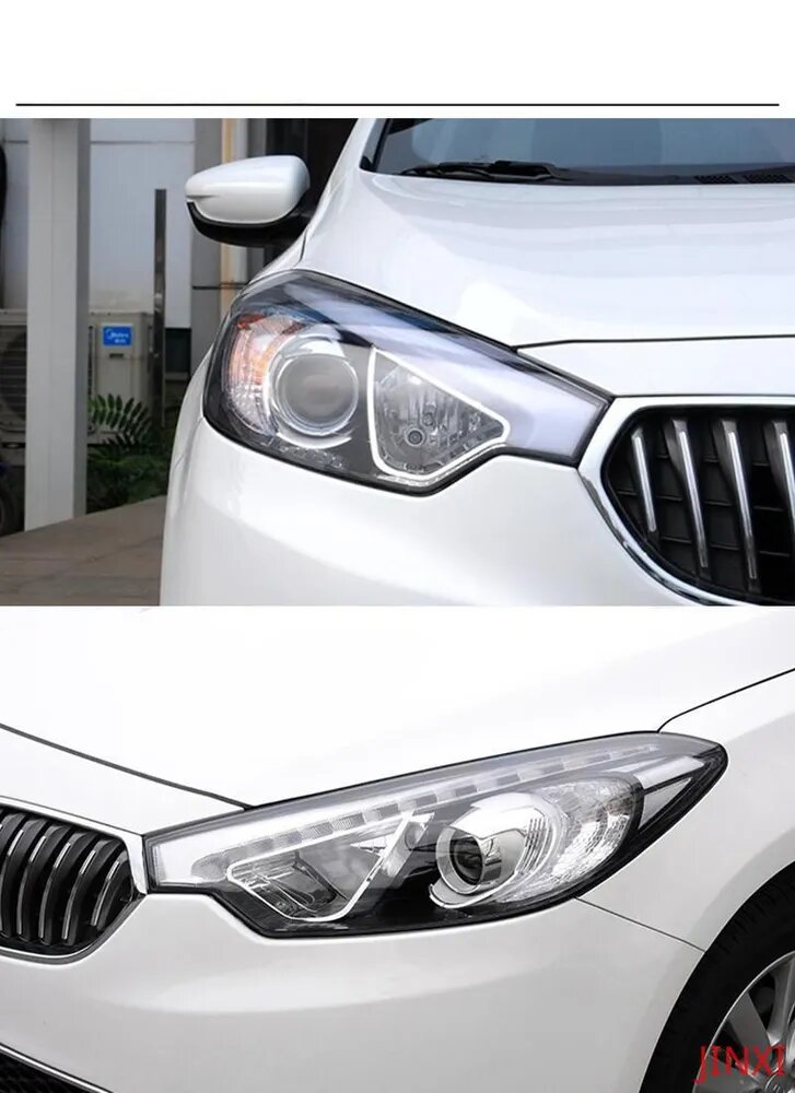 Стекло фары для KIA Cerato 3 (2013-2016) комплект 2 шт. прозрачные