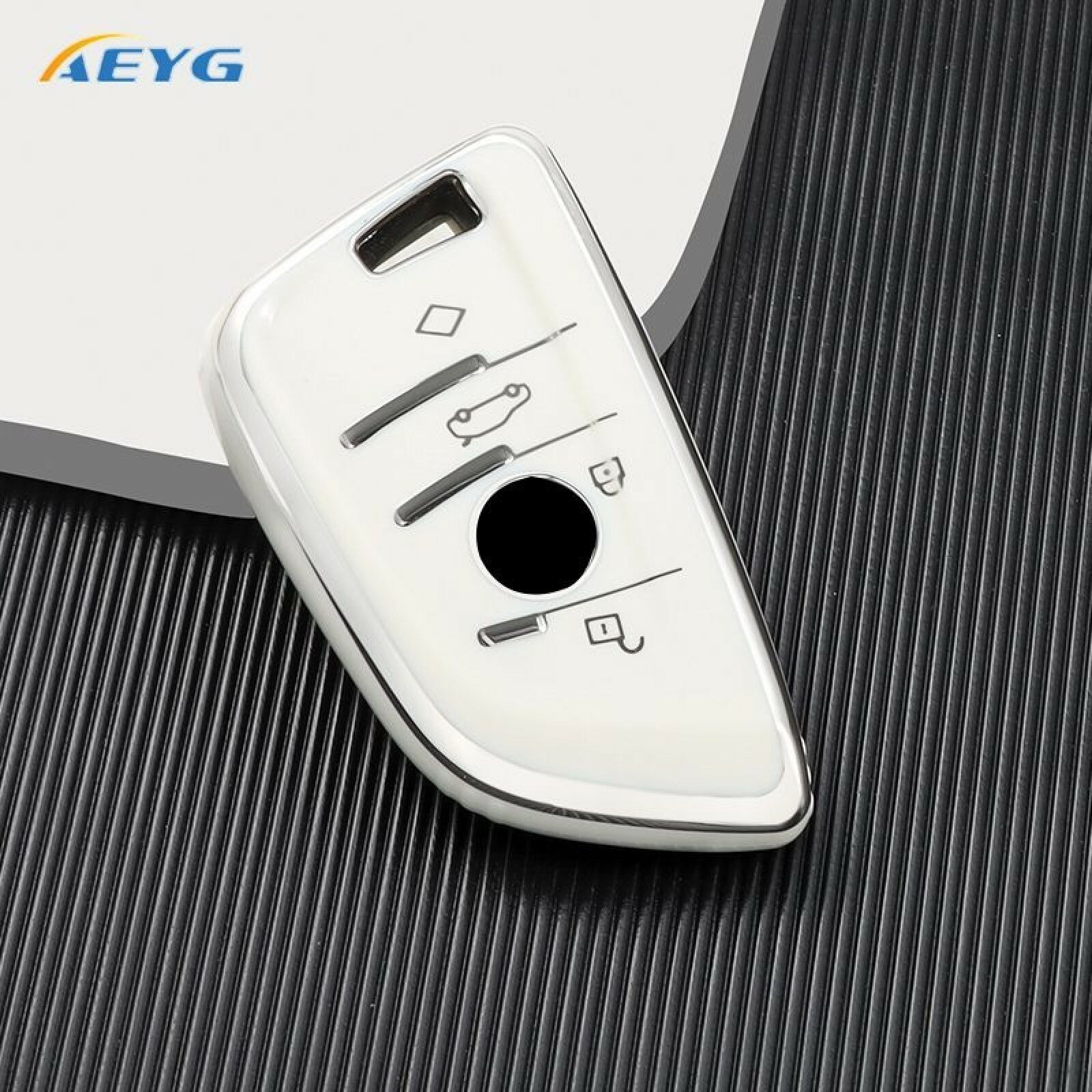 Силиконовый чехол MyPads для ключа BMW X1 X3 X5 X6 Серия 1 2 5 7 F15 F16 E53 E70 E39 F10 F30 G30 белый