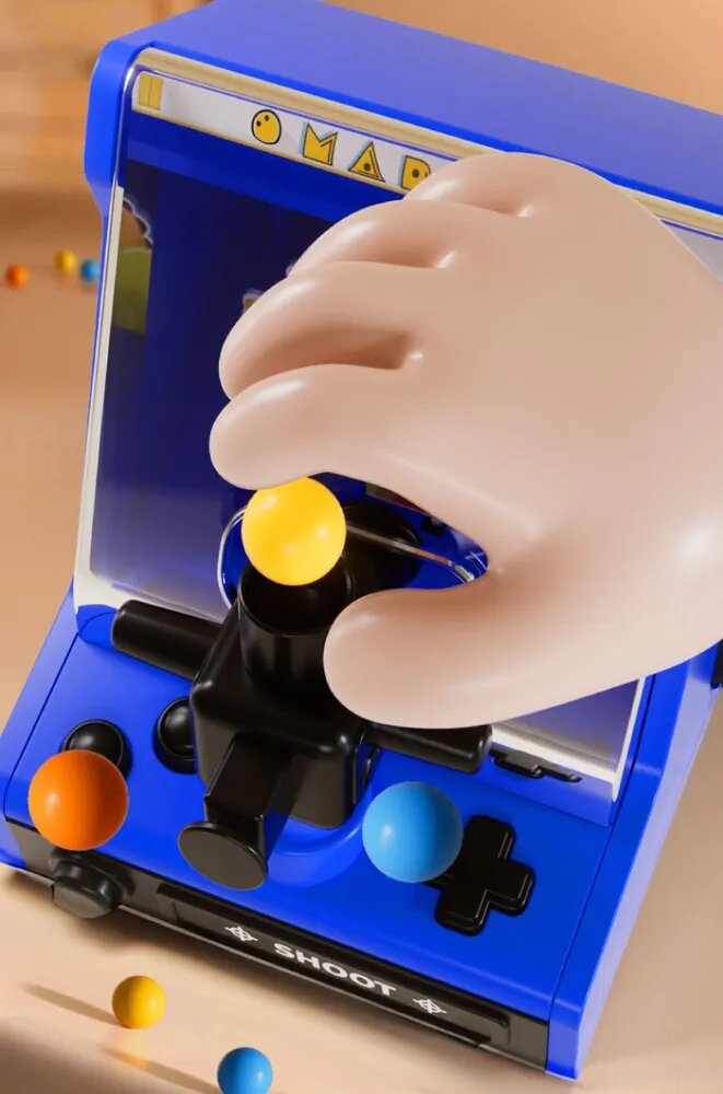Игровой автомат для игры в пинбол с динозаврами Tong fun Mini Pinball