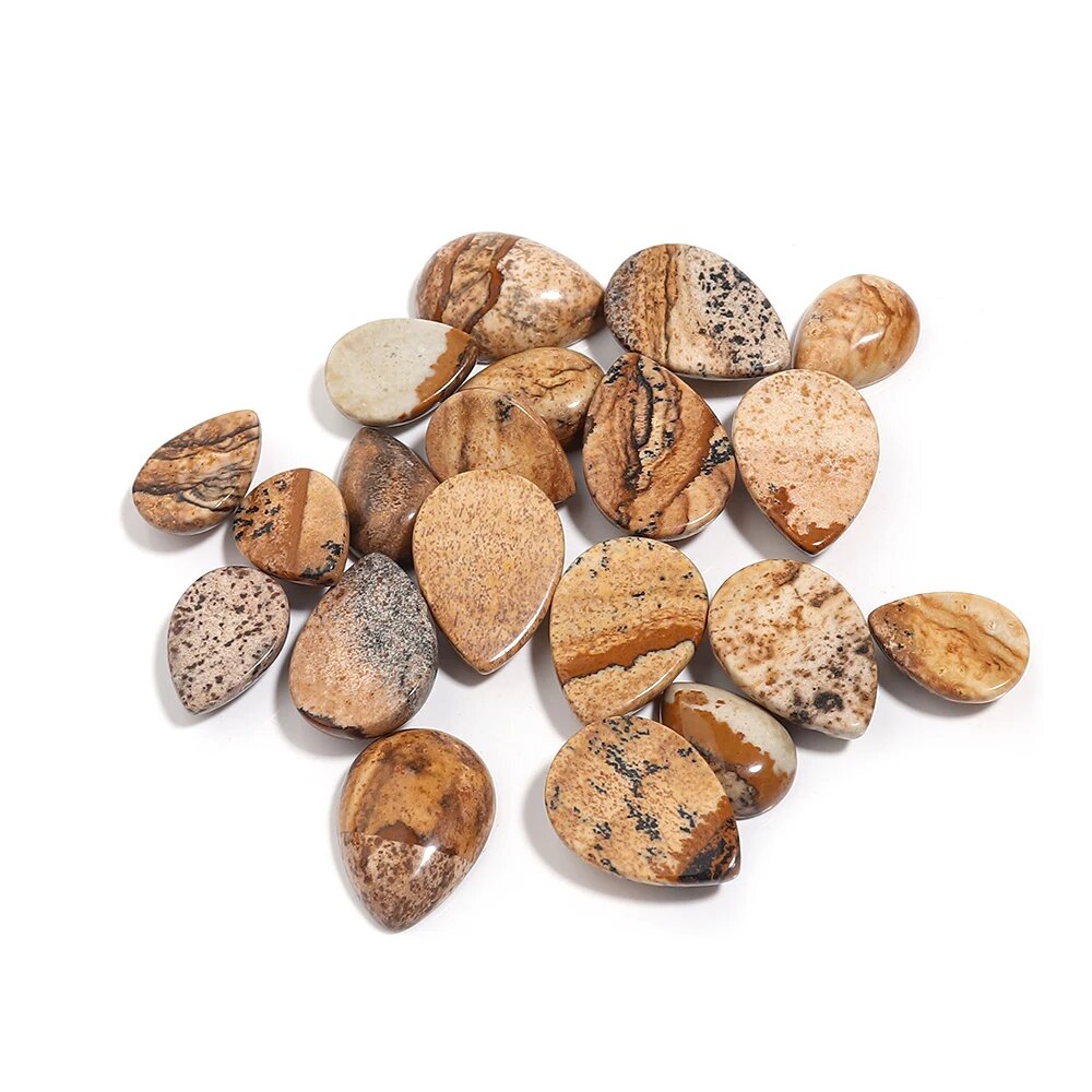 Кабошоны из натурального камня Тиparts, аметист, лазурит, агат 13x18mm 10Pcs, THS