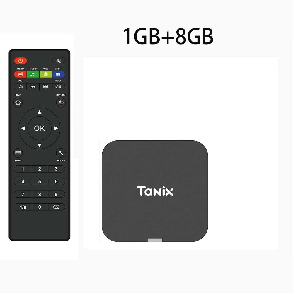 TANIX TX1 Android 10.0 ТВ приставка 1G/8G, черный
