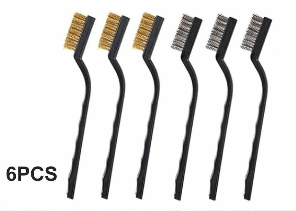 6 шт. Мини-щетки для очистки сварочного шлака и ржавчины, изогнутая ручка, царапины