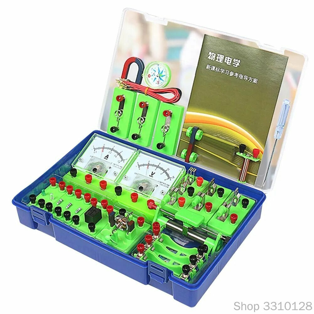 Стартовый набор для изучения физики, электричества и магнетизма, научная лаборатория для школьников, образовательный набор для экспериментов